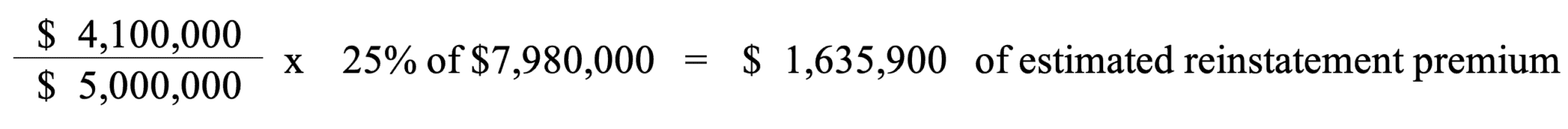Accounting Reinstatement Premiums | Reasonable Estimation